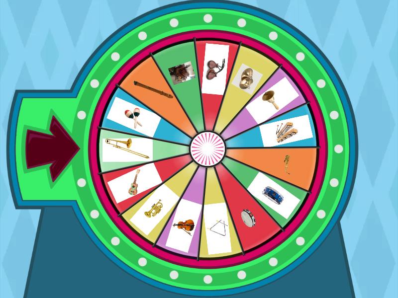musical instruments spinner - Spin the wheel