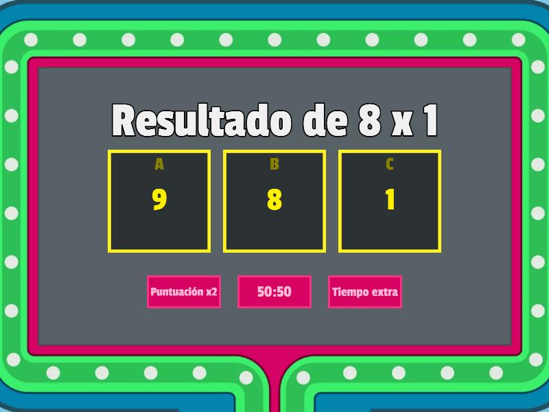 La tabla del 8 - Selecciona la respuesta correcta a cada trivia de "La ...