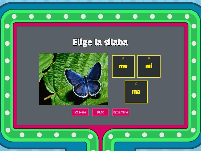 silabas con m - Gameshow quiz