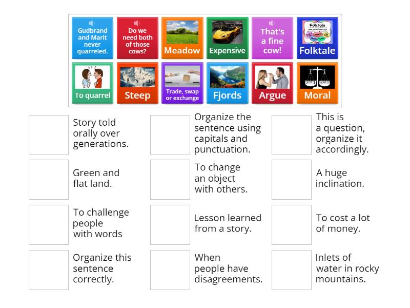 Unit #1. Chapter 1/2. - Match up