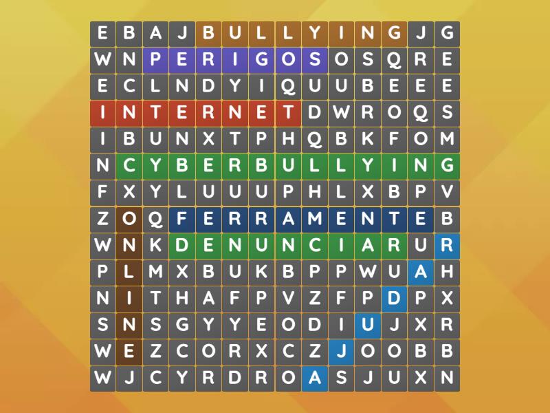 O cyberbullying - Wordsearch