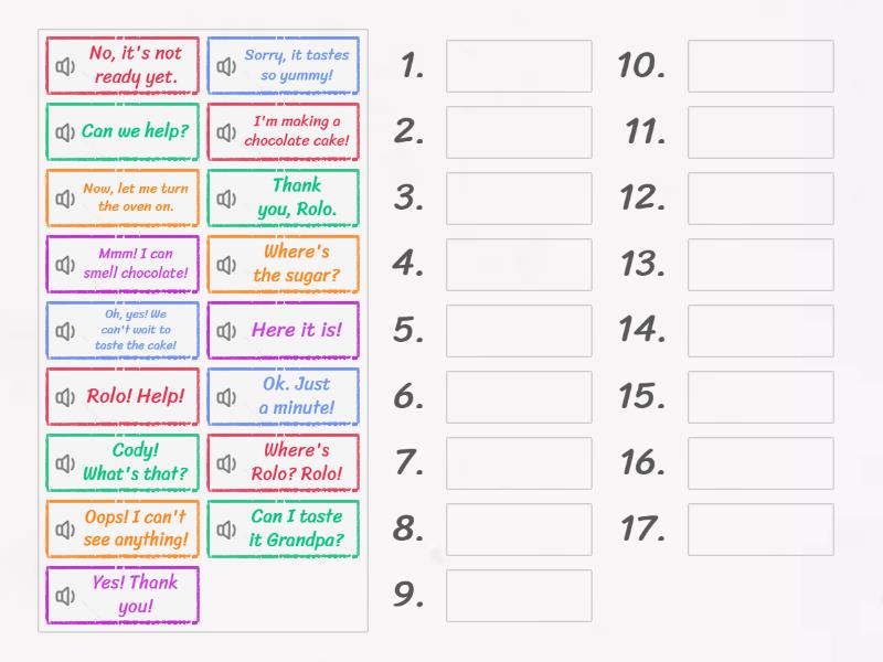 I Wonder 2 - Story (Unit 1) - Rank order