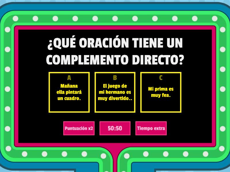 COMPLEMENTO DIRECTO - Gameshow quiz