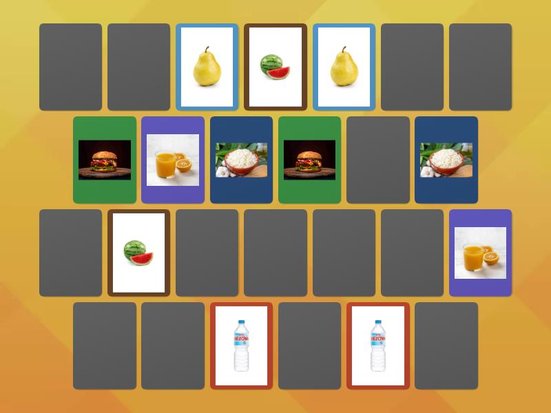 Memory de alimentos - Matching pairs