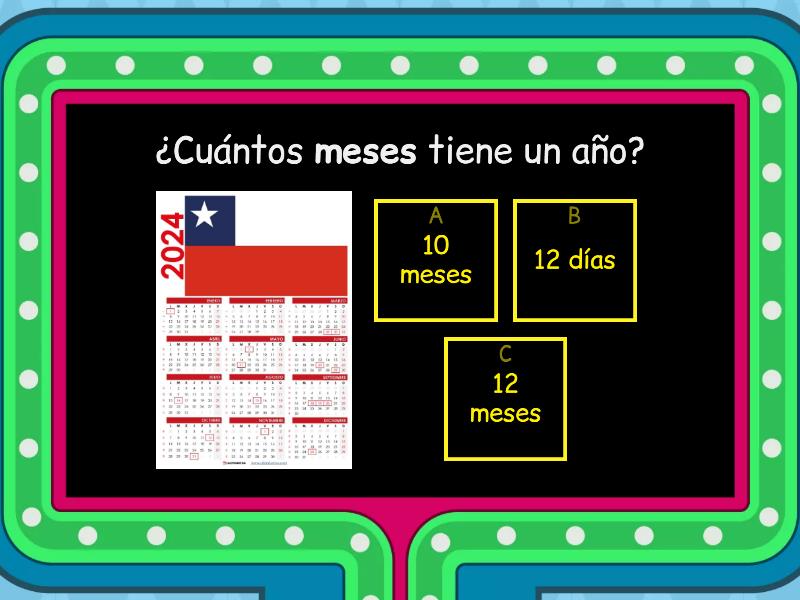 El calendario - Gameshow quiz