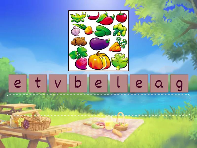 G3/VEGETABLE AND FRUIT/Vocabs - Anagram