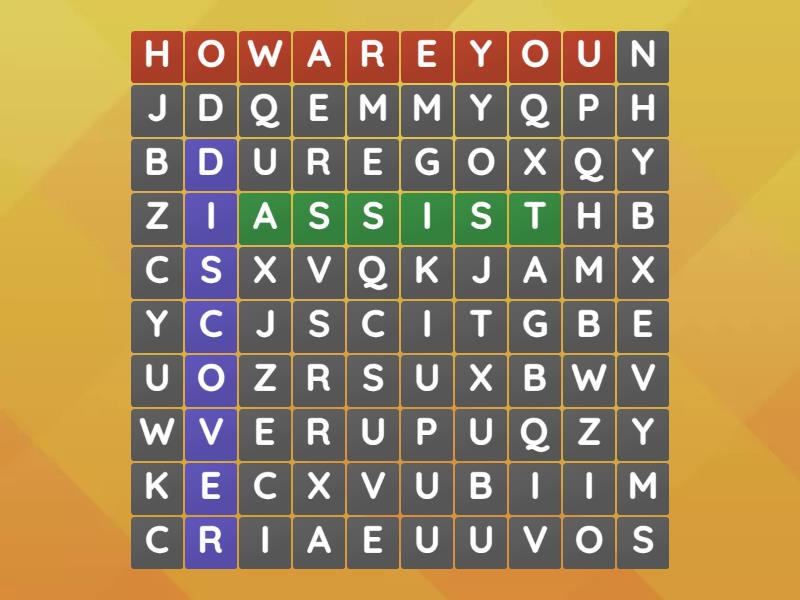 Find Formal Woords - Wordsearch
