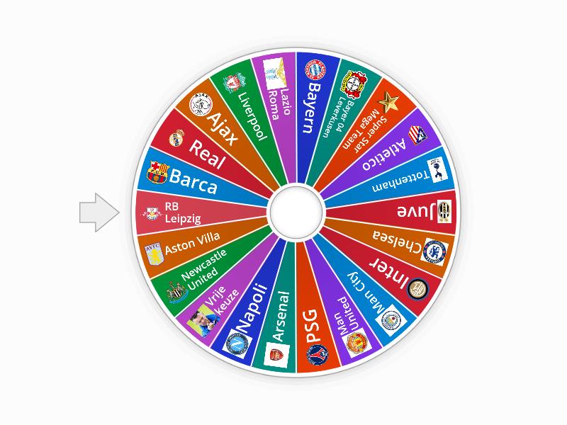 Top FIFA teams 2024 wheel - Rueda aleatoria