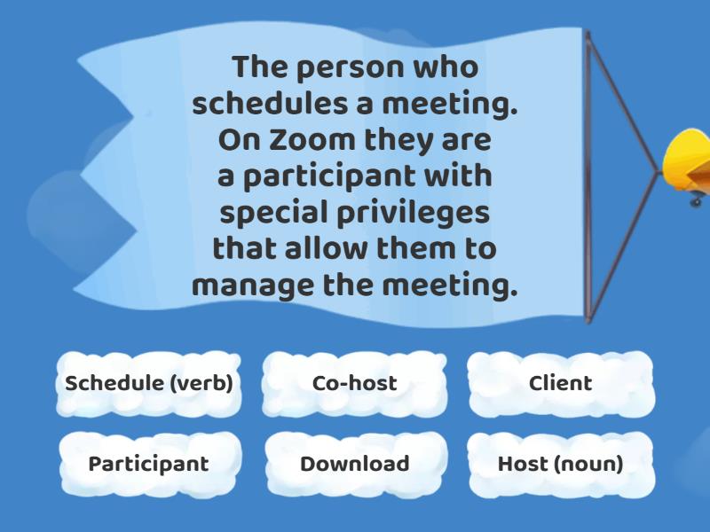 Zoom Meetings Vocabulary - Find the match