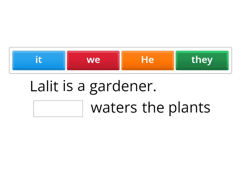 pronouns - Complete the sentence