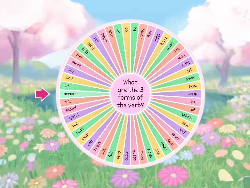 Wheel of Verbs' 3 forms - Rueda aleatoria