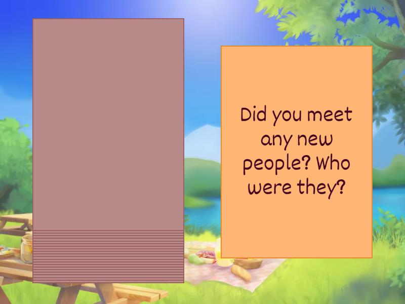 Talking about my vacations - Speaking cards