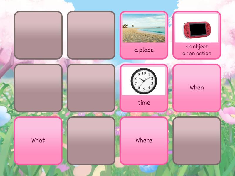 Wh- words - Matching pairs