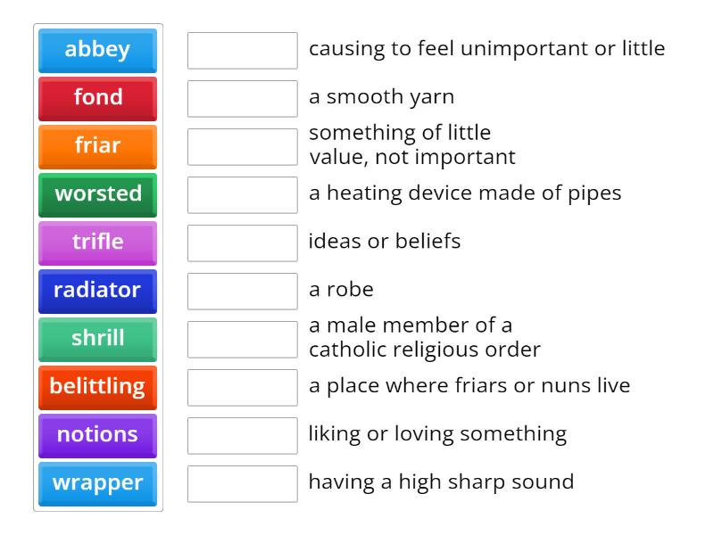 Stuart Little (Chapters 1-4) - Match up