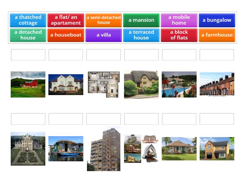 Types of houses - Match up