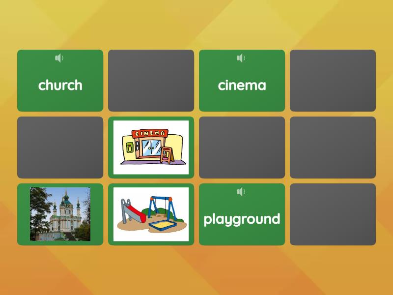 smart junior 2 Unit 6 Town - Matching pairs