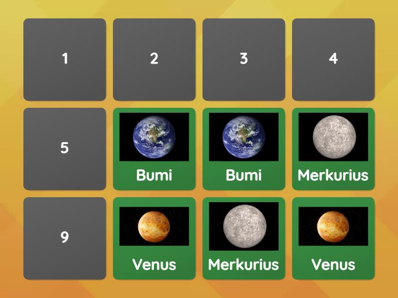 Games #3 Planet - Matching pairs
