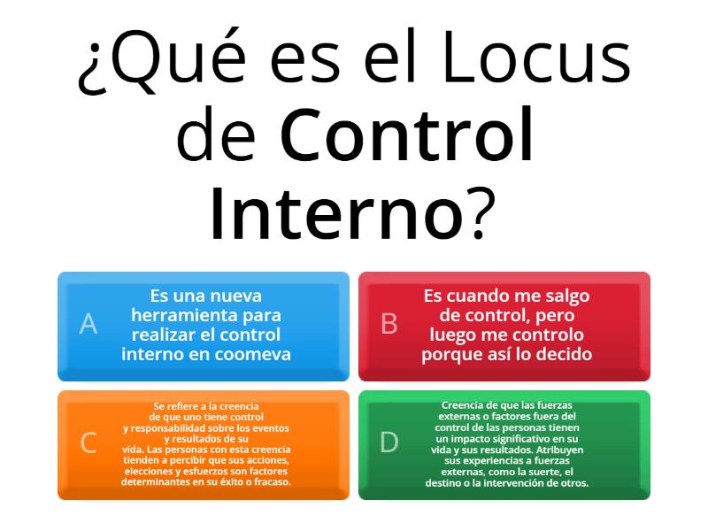 Locus de Control - De la Dependencia a la Interdependencia - Quiz