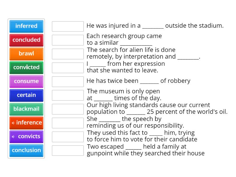 C1. Sentences - Match up