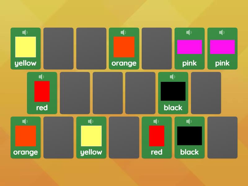 Colours. Memory game. - Matching pairs