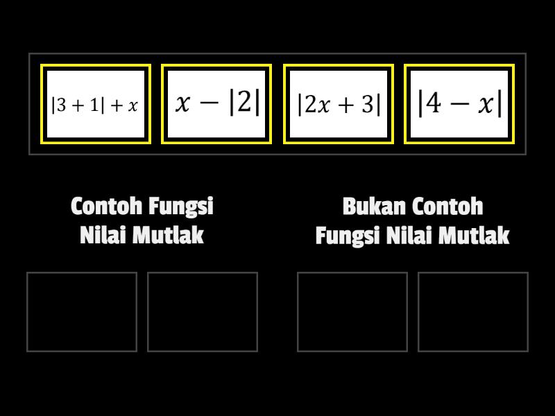 Contoh dan bukan contoh fungsi nilai mutlak - Group sort Contoh dan bukan contoh fungsi nilai mutlak - Group sort