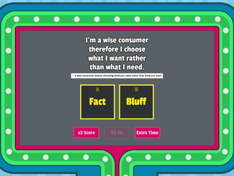 Fact or Bluff - Gameshow quiz