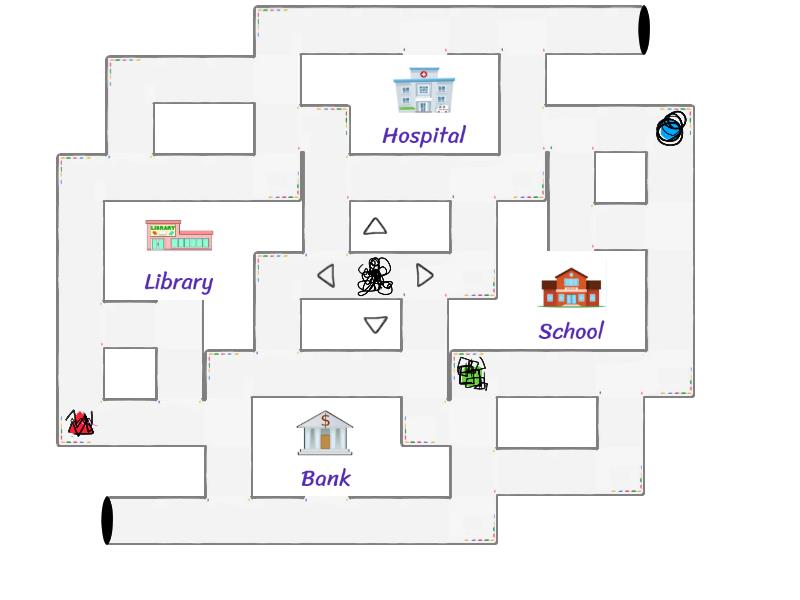 Places in town - Maze chase