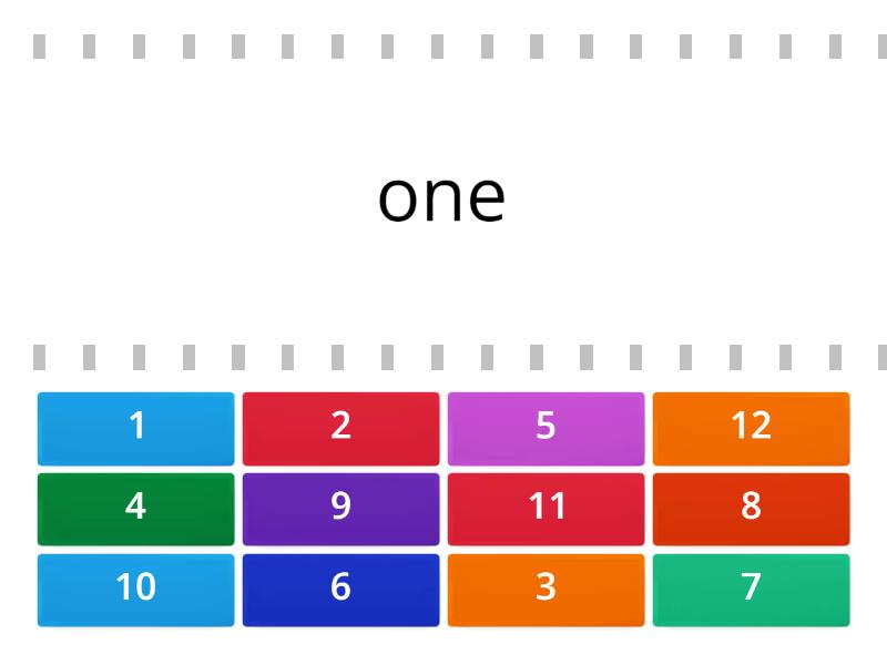 ESOL Numbers 1 - 10 - Find the match