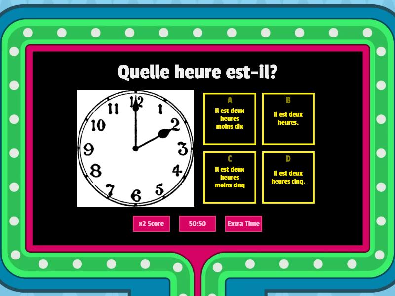 les heures. - Concurso de preguntas