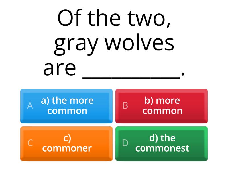 Quantifiers and comparisons B2-1 - Quiz