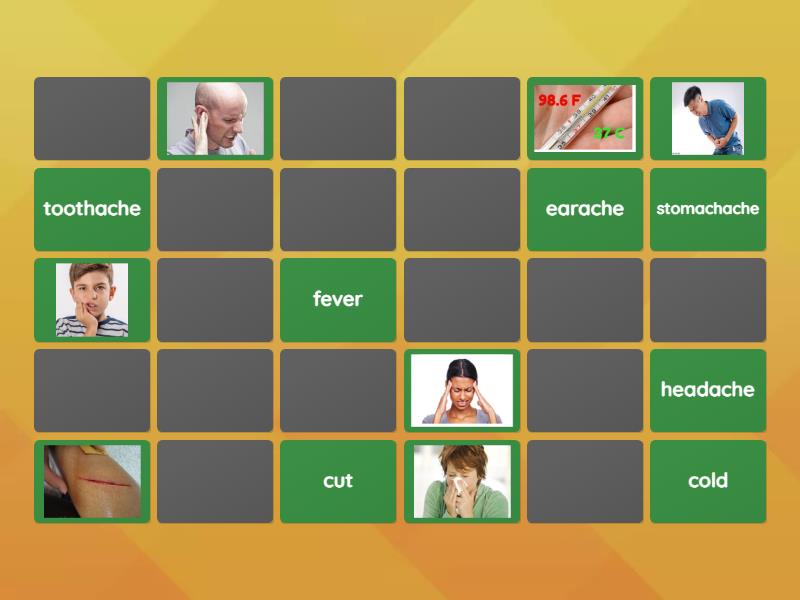 Illnesses and Symptoms - Matching pairs
