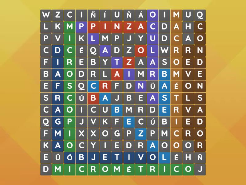 PARTES DEL MICROSCOPIO - Sopa de letras