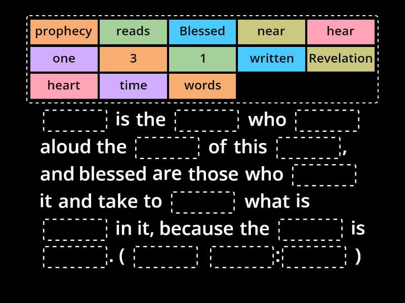 Lesson 02 Memory Verse - Complete the sentence