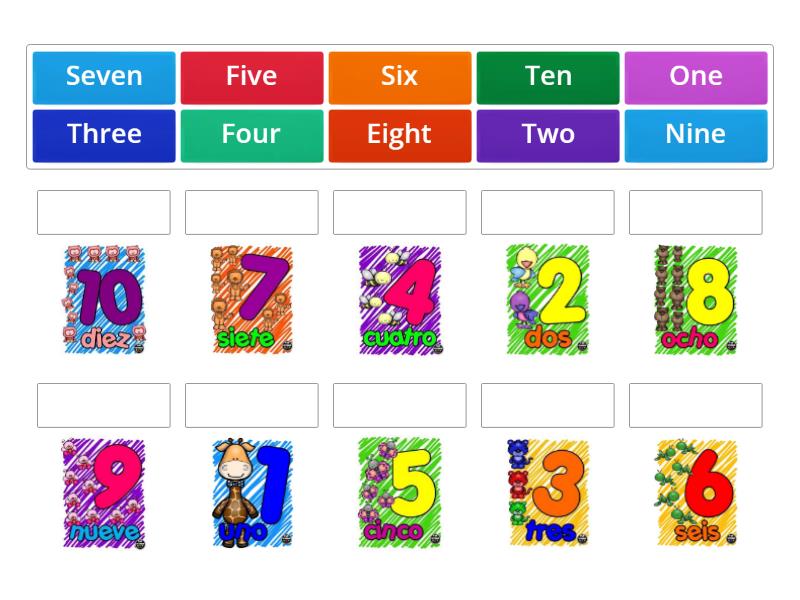 The numbers one to ten - Preschool - Match up