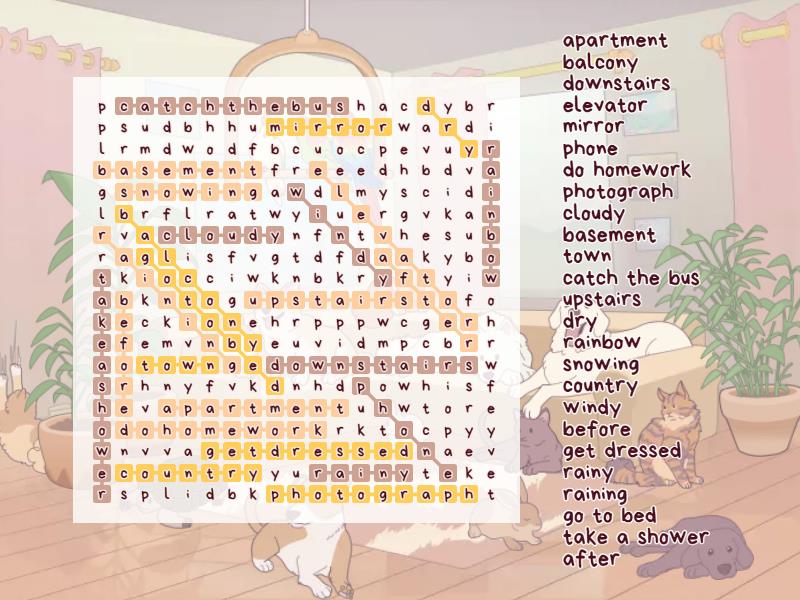 Movers Spelling Bee No. 51-75 - Wordsearch