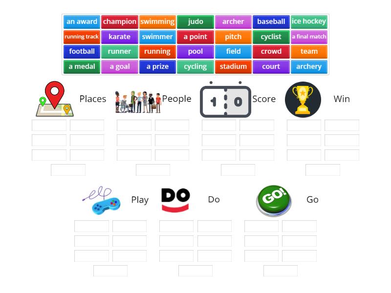 WW1 - Unit 6(Sport) - Group sort