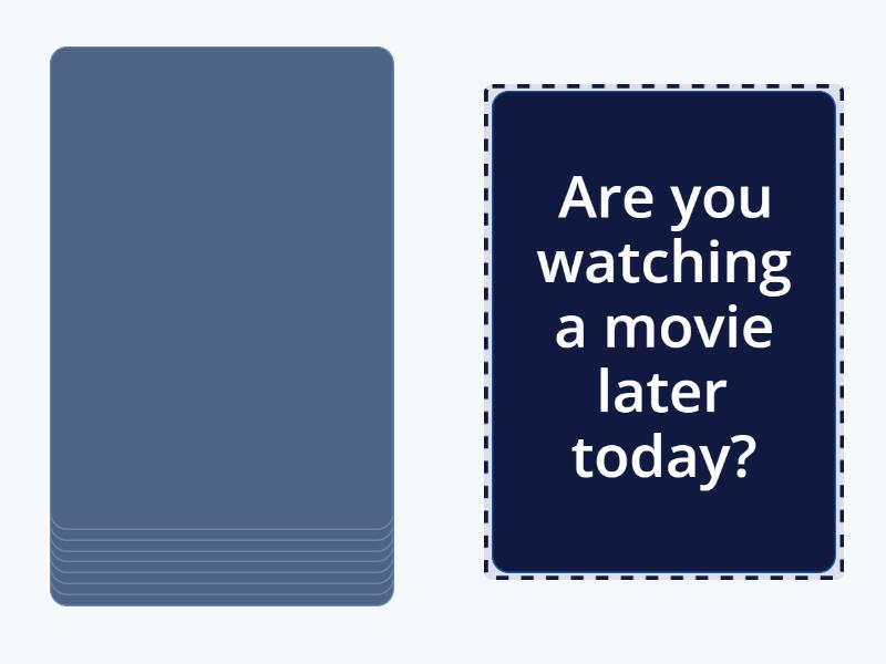 Present Continuous. Future - Speaking cards