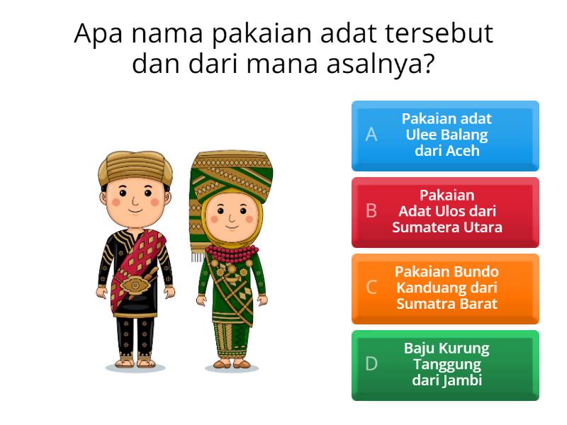 Kuis Pakaian Adat di Indonesia Kelas 3 SD - Qüestionari
