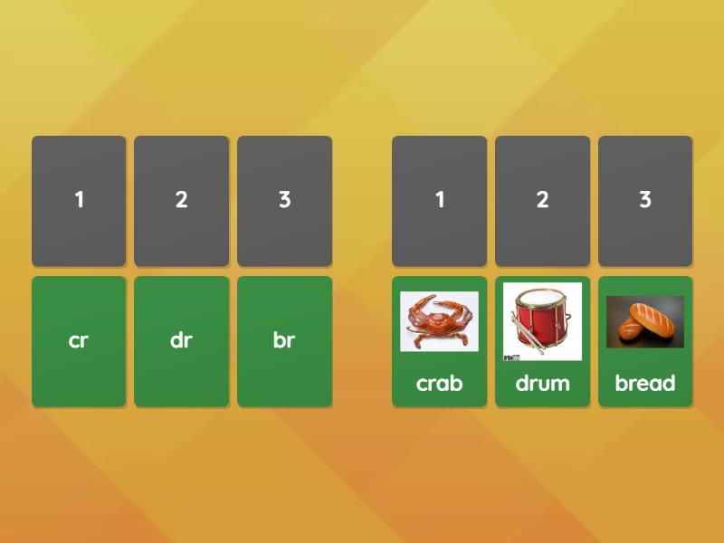 Consonant Blends Go Fish-R blends - Matching pairs