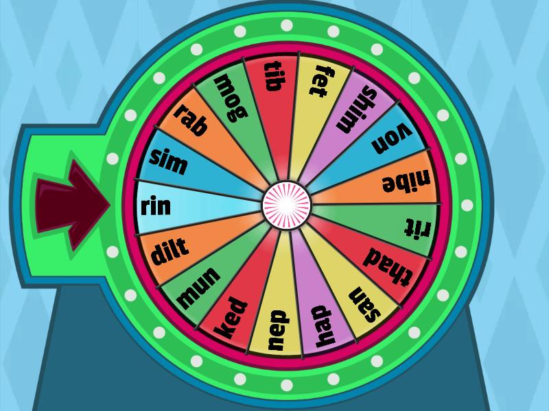 Nonsense Word Wheel - Spin the wheel