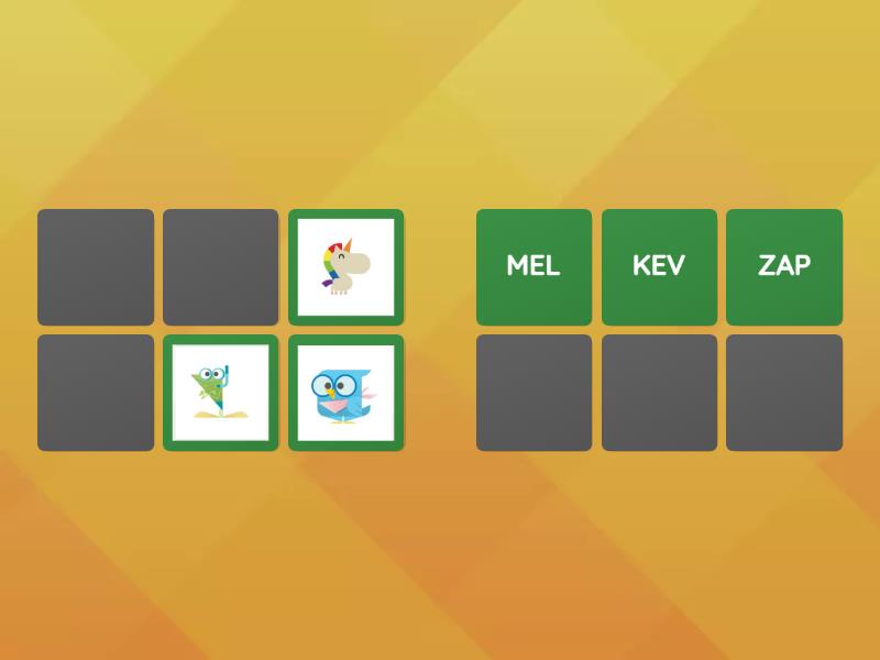 EF Characters - Matching pairs