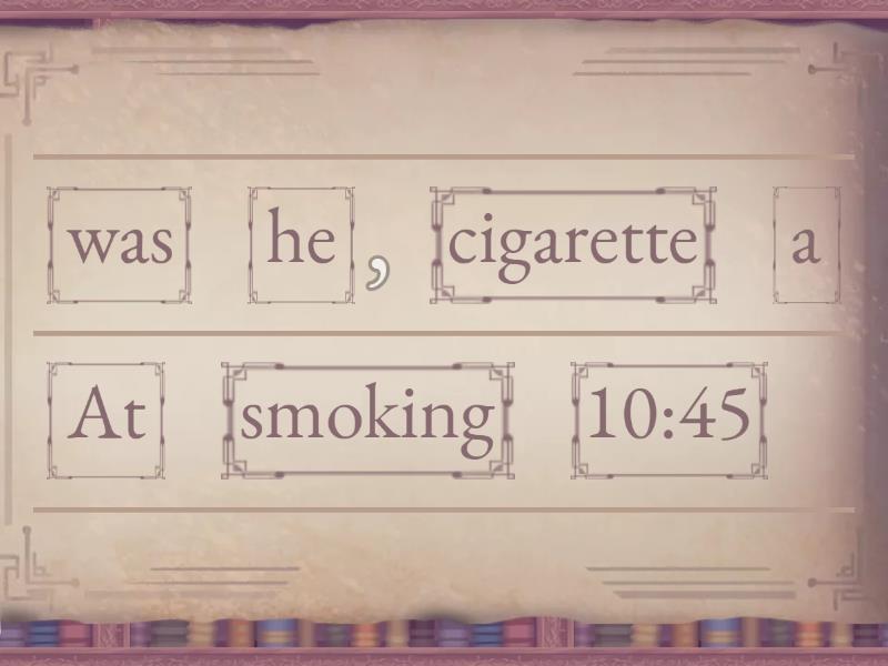 Grammar activity - Unjumble