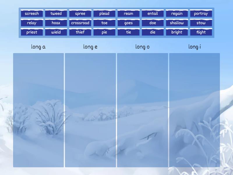 long vowels - Categorize