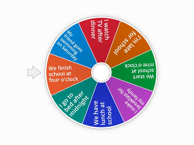 6 g home task - Spin the wheel