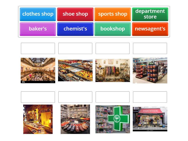 Go getter 3 unit 2 Shops - Match up