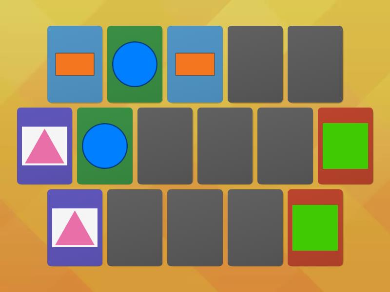 MEMORY GAME - SHAPES - Matching pairs