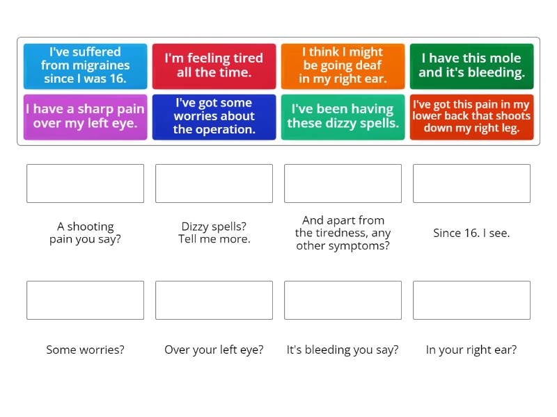 Medical Echoing Questions - Match up