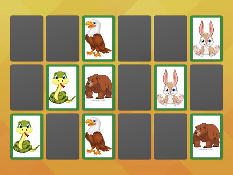 Animales del bosque - Matching pairs