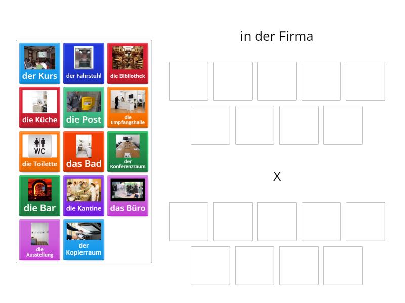 Räume in der Firma - Die richtige Gruppe