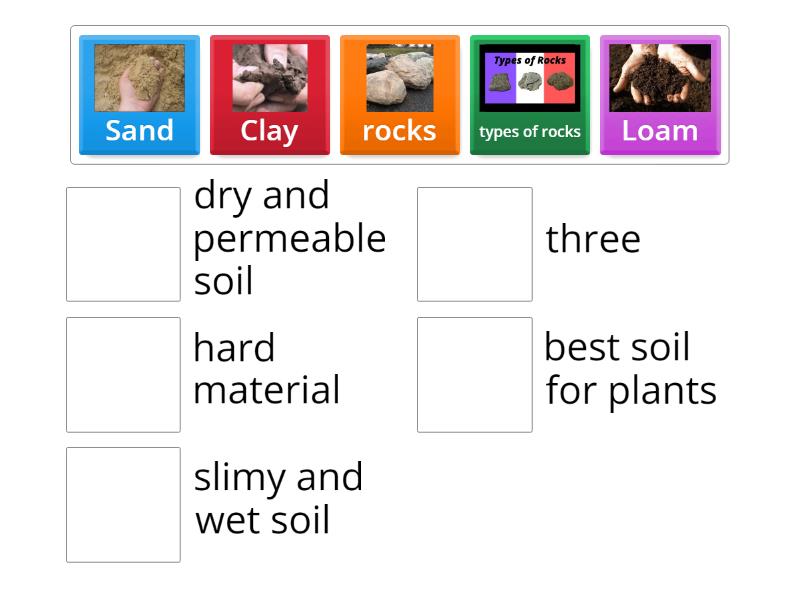 Rocks and soil - Match up